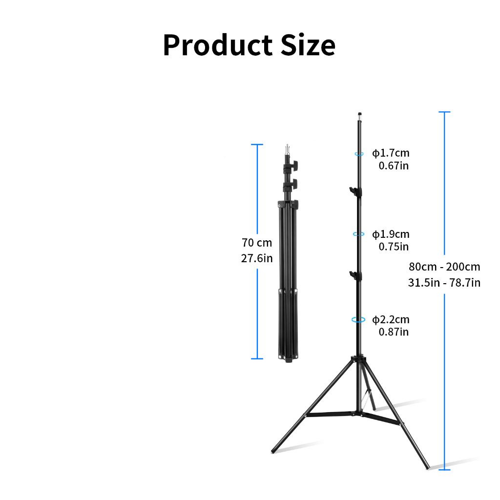 Selens Tripod Stand 200cm Portable Adjustable Stand Live Camera Selfie Tripod And Bluetooth ...