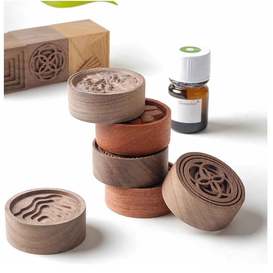 Natural Wood Aromatherapy Diffuser Essential Oil Incense Home Walnut ...