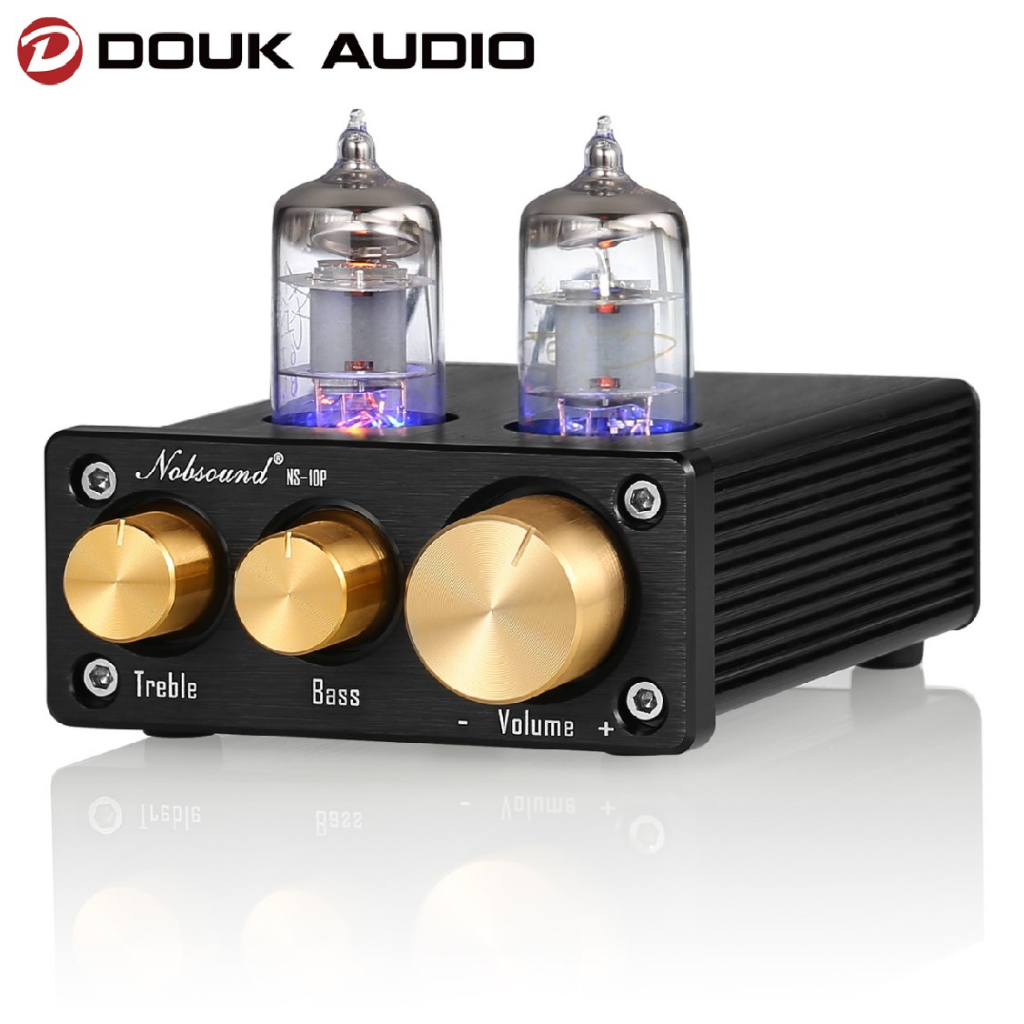 Douk Audio NS-10P HiFi 6J1 Tube Pre-Amplifier Stereo Class A Mini Pre ...