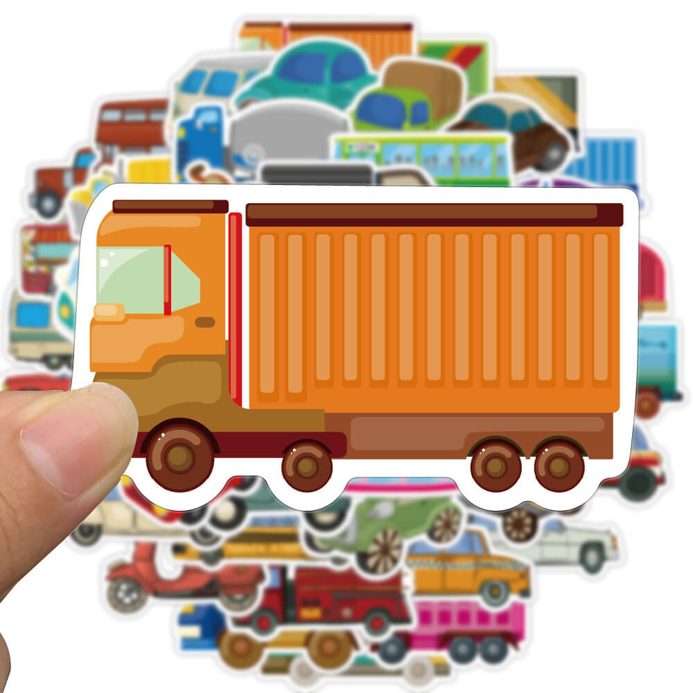 [Large Stickers]51PCS Cartoon Transportation Stickers Ship Aircraft Car ...