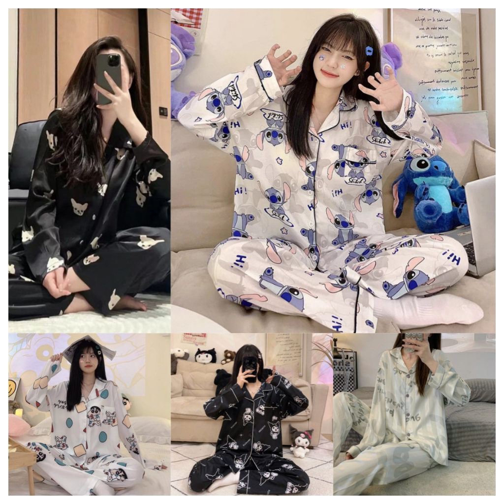 Silk Pyjamas Women Satin Sleepwear Woman Long Sleeve Pijamas Set ...