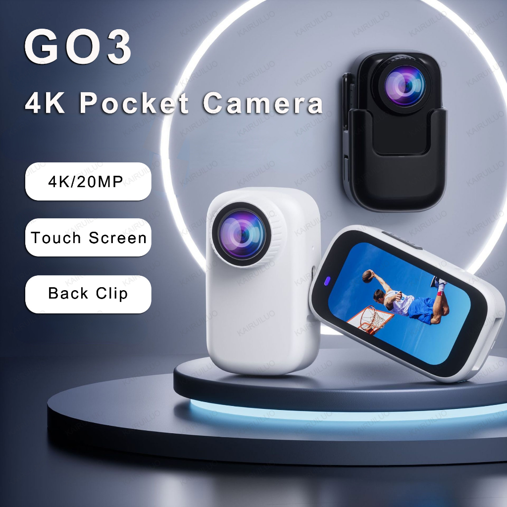 4K Tiny Action Camera Portable Pocket Camcorder 1.5 Inch Touch Screen ...
