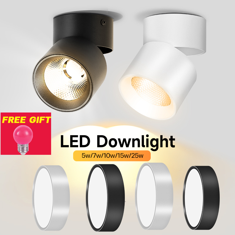 CANMEIJIA LED Downlight Surface Mounted Ceiling Light Foldable ...