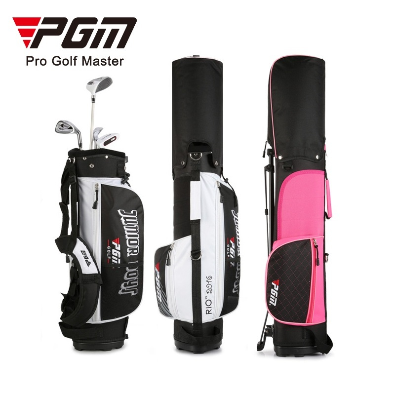 PGM lightweight balck and pink golf stand bag for 3 to 12 years old ...