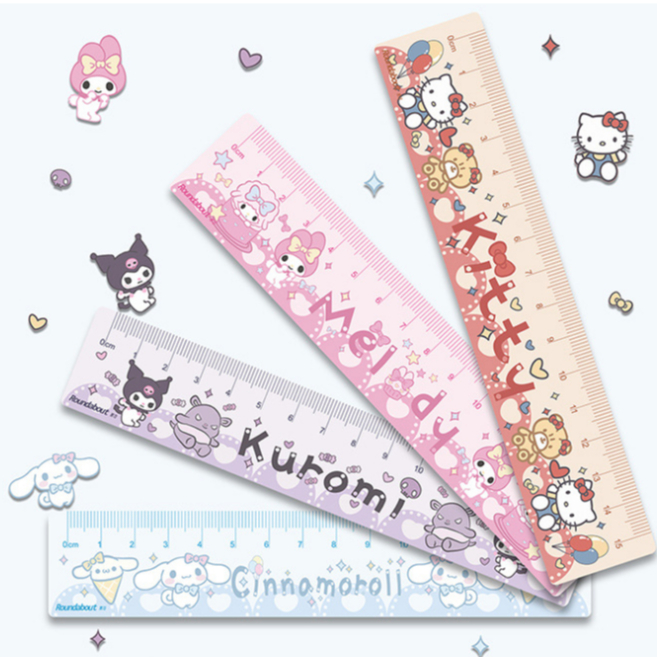Japanese cute Sanrio sweet series 15CM ruler cinnamoroll scale kuromi ...