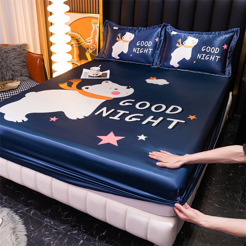 [Factory Spot] 2023 New Ice Silk Mattress Protector Fitted Sheet ...