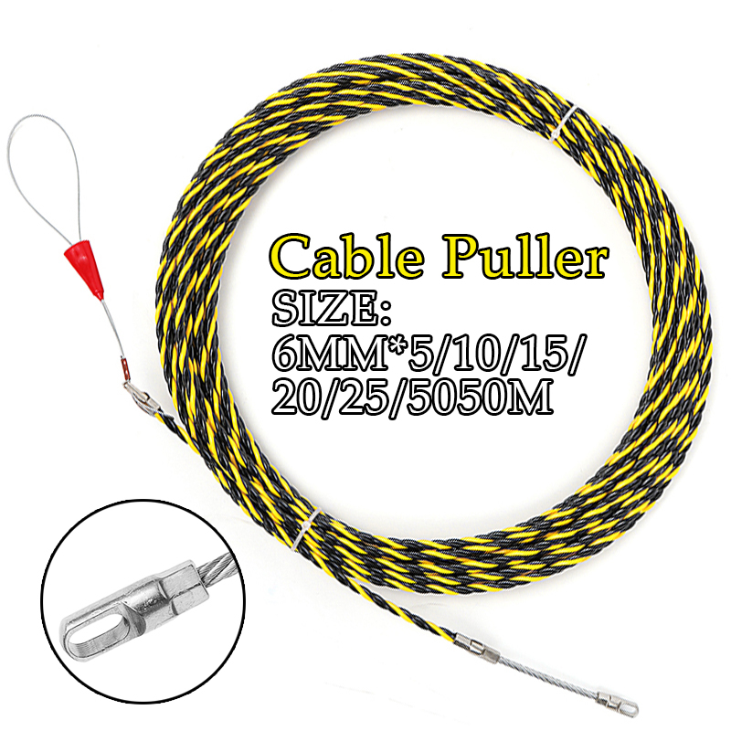 6mm 30M Fiberglass Cable Push Puller Conduit Duct Cable Push Puller ...