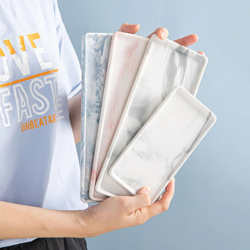 Rectangular Ceramic Tray Rectangular Platter Porcelain Storage Plate ...