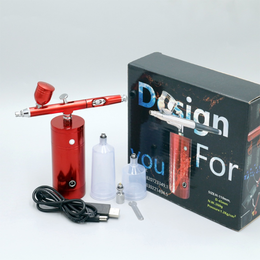 Spray Gun Kit Mini Action Air Brush Compressor Airbrush Painting Craft ...
