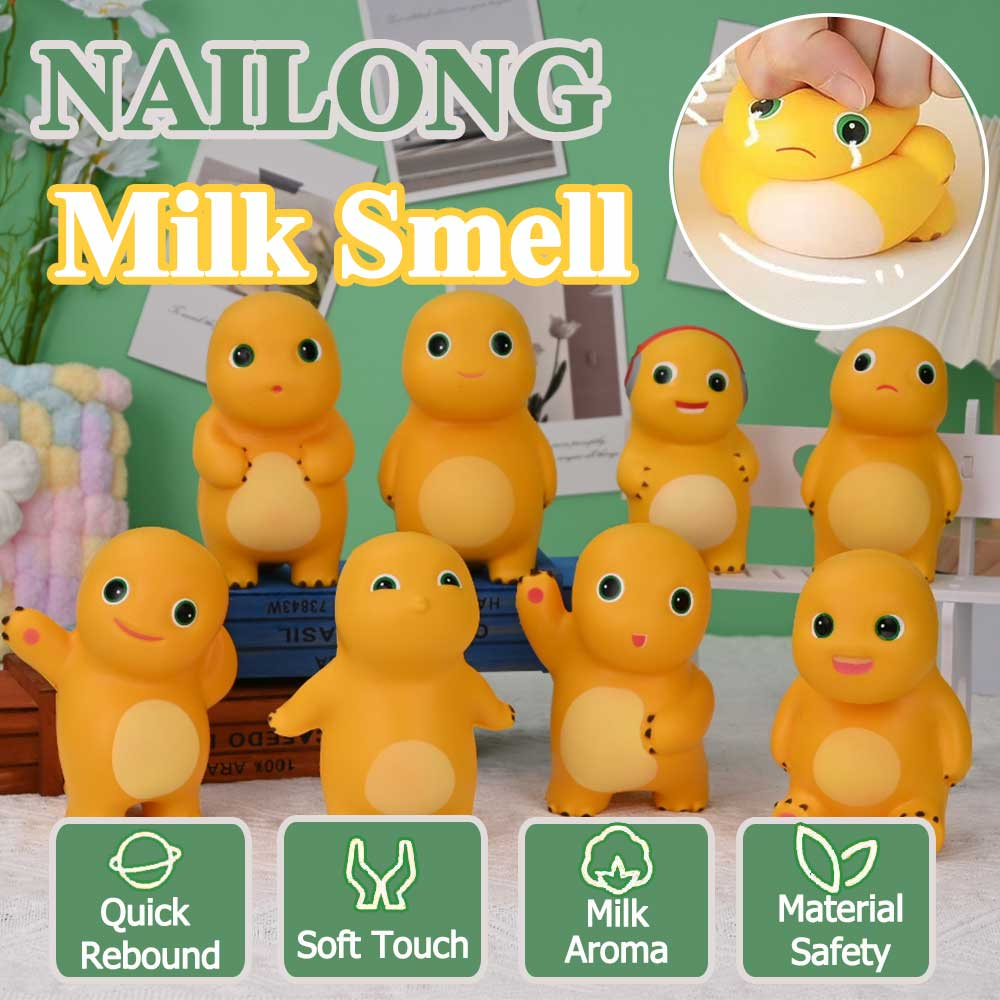Stress Relief Dinosaur NAILONG Toy Squeeze Decompression Yellow Milk ...