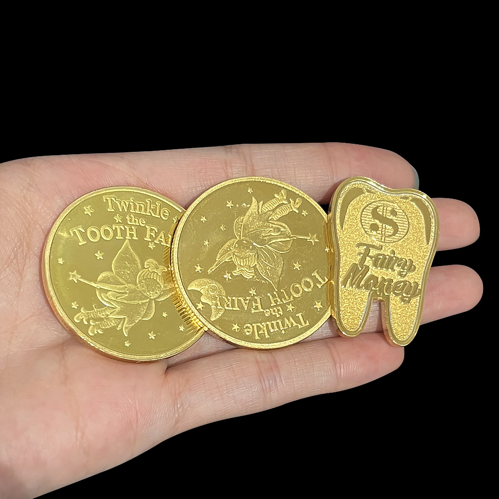 Tooth Fairy Coins Lost Teeth Reward Commemorative Coin Dental Tooth ...