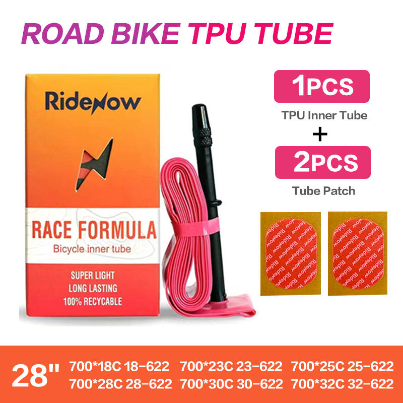RideNow UltraLight Bicycle Inner Tube 700X18/25/28/32c Road Bike Inner Tube Super Light Inner ...