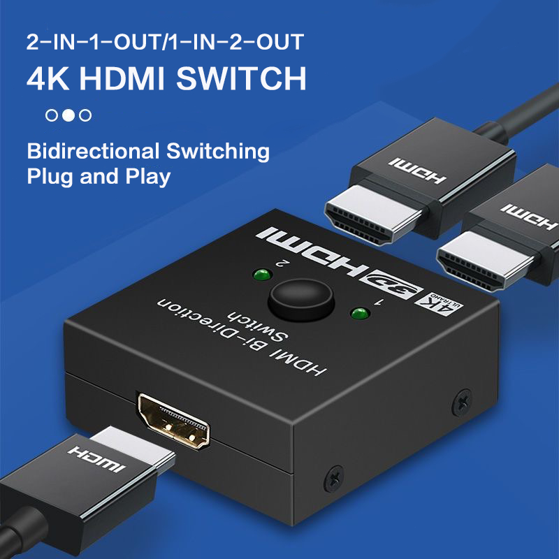 HDMI switch | 2 to 1 or 1 to 2 4K 30HZ bidirectional switching HDMI signal splitter HDMI switch ...