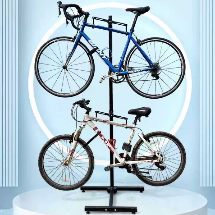 Double layer Bike Bicycle Stand Bicycle Rack Gravity Bike Rack bicycle ...