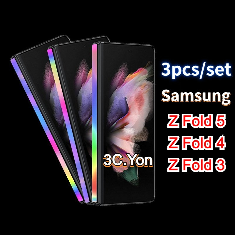 3pcs/set Side Sticker for Samsung Z Fold 4 Fold 5 Fold 3 5G Z Flip 3 ...