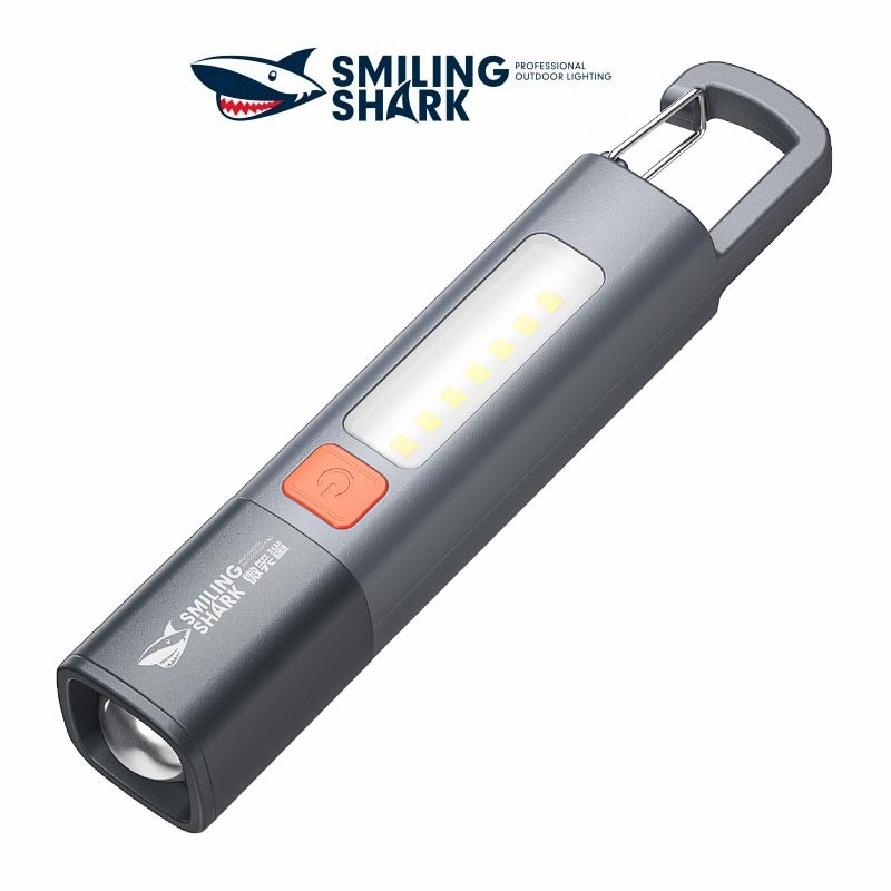 Smiling Shark LED Torchlight XPE Super Bright Flashlight with Hook ...