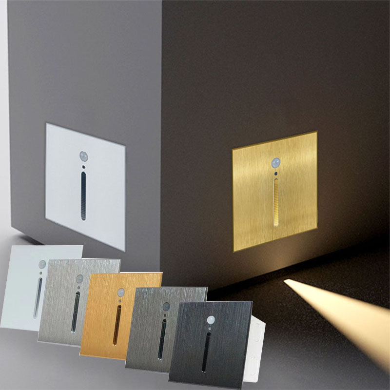Sensor Wall Lamp Motion Detect Stair Light Recessed Night Light for ...