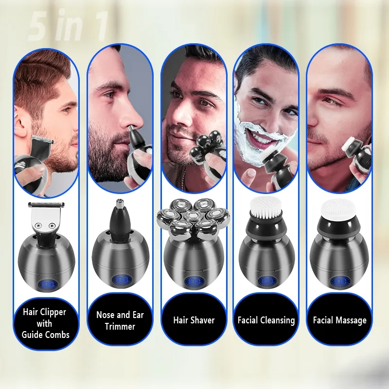 7D Super Electric Shaver for Men Fast Electric Razor for Bald Wet & Dry ...