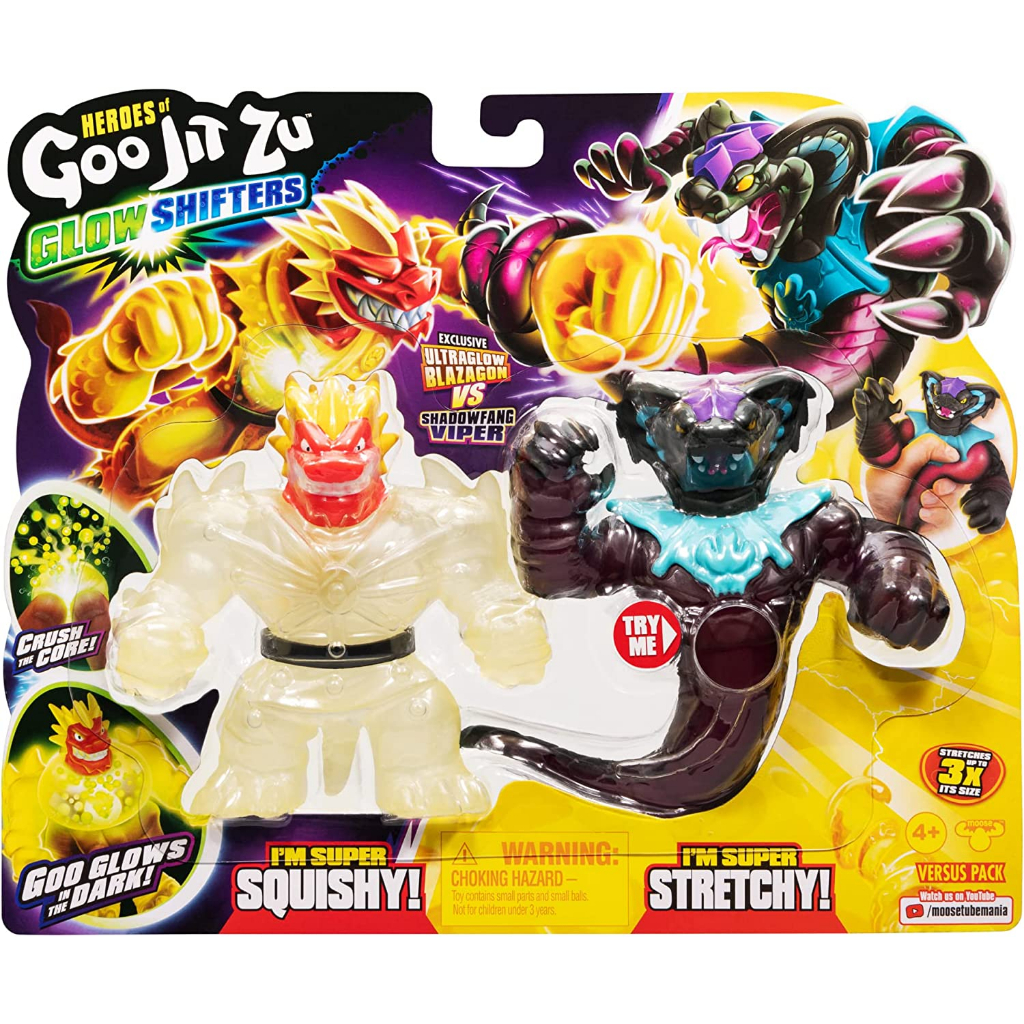 Heroes of Goo Jit Zu Glow Shifters - Versus Pack, Ultraglow Blazagon VS ...