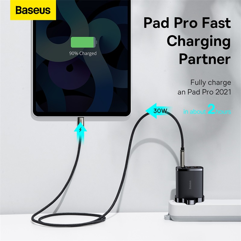 Baseus 30W PD Fast Charging 2USB Type C Charger Quick Charger Adapter ...
