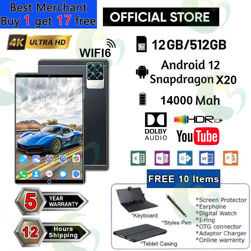 🔥10 year warranty🔥2023 New Tablet Office Learning Tablet 4K QHD Tablet ...
