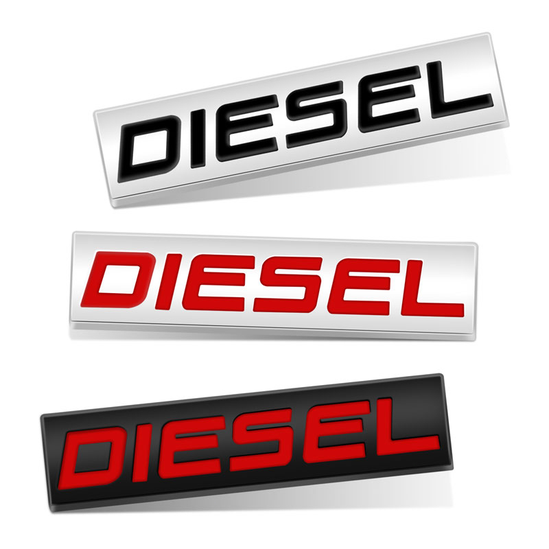 3D Car Sticker Diesel Logo Metal Emblem Body Rear Trunk Badge Decals ...