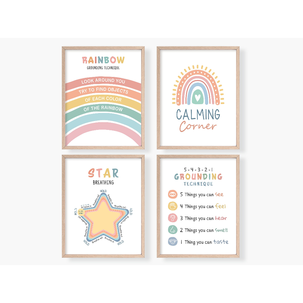 Calming corner calm down poster classroom canvas painting wall art ...