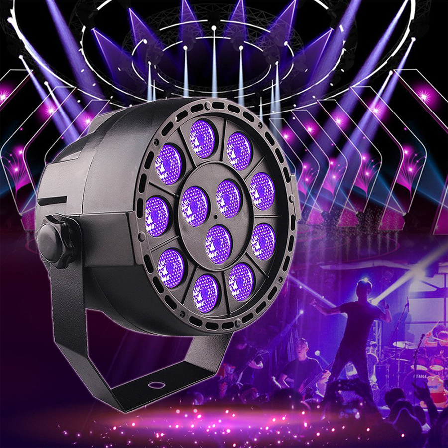 36W Purple LED Par Stage light Voice control Sensor UV Lamp dmx cable ...