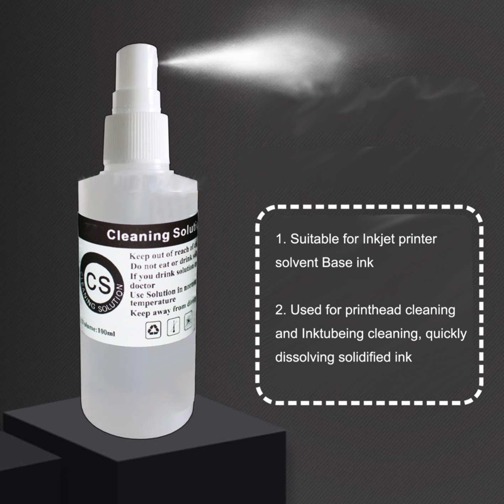 Solvent Based Ink Inkjet Printer Printhead Cleaning Liquid Spray 100ml ...
