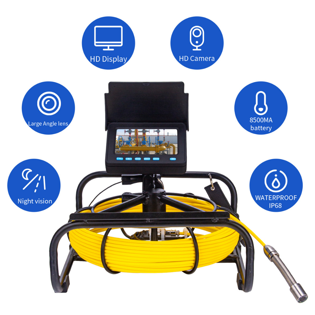 Eyoyo Pipeline Endoscope Inspection Camera 50M Underwater Industrial ...