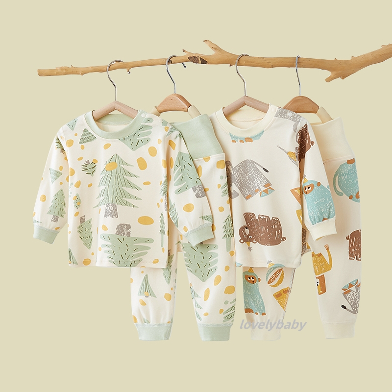 1~3Years Children Sleepwear Kids Pajamas 100% Cotton Long Sleeve High ...