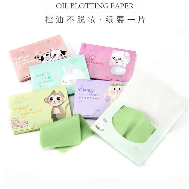 Facial Oil-Absorbent Paper 100 Pieces Portable Removable Fragrance Oil ...
