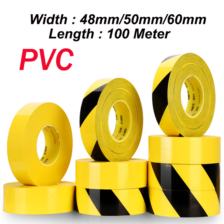 MKT911 Safety Distance Warning Tape Roll 100 Meters Long Black And ...