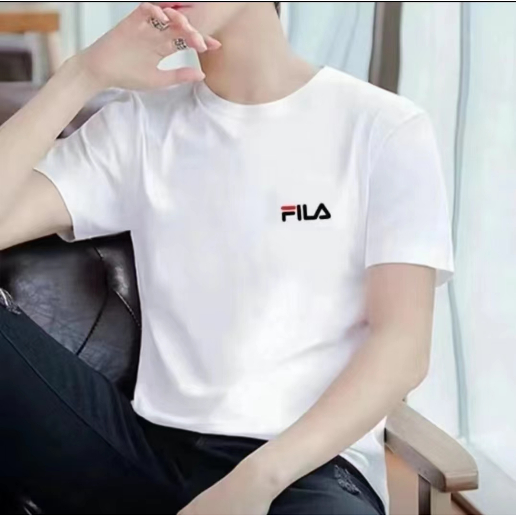 [Premium Fila T-Shirt Casual Sports Short-Sleeved Couple T-Shirt Brand Discount] Fashionable All ...
