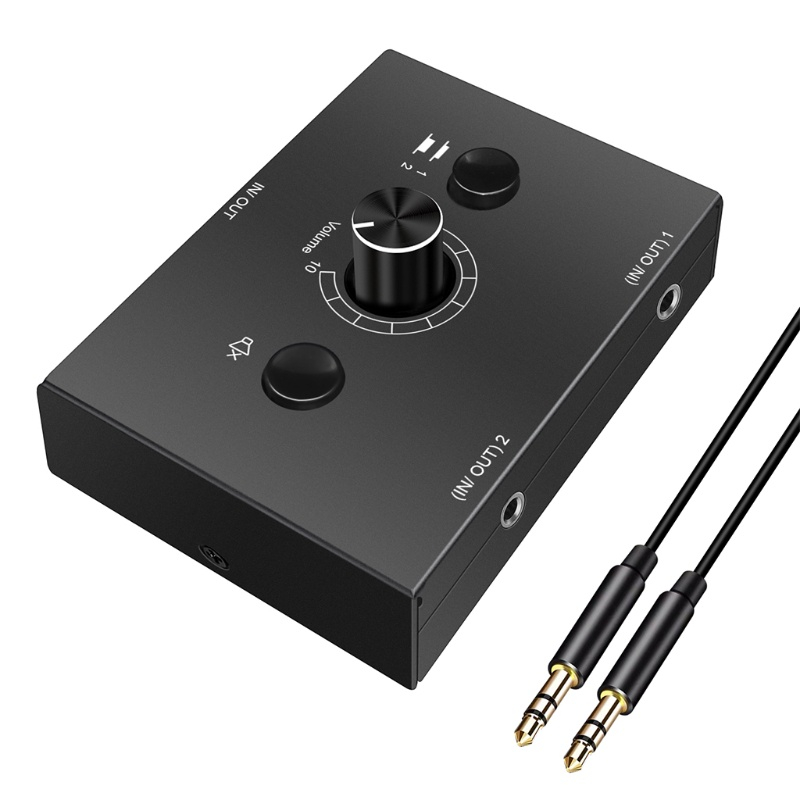 3.5mm 2 Input 1 Output/1 Input 2 Output Audio Splitter Switcher | Shopee Singapore