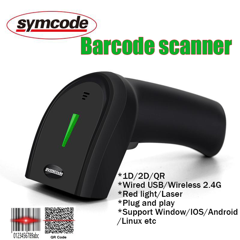 1D 2D CCD Wired Barcode Scanner and 2.4GHz Wireless Barcode ...