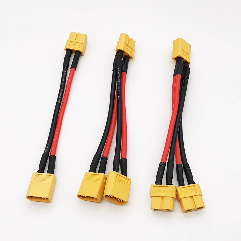 2Pcs XT30 XT60 Deans-T XT90 Parallel Battery Connector Male/Female Cable Dual Extension Y ...