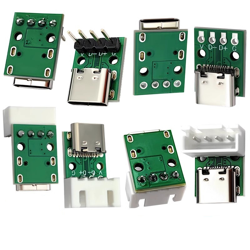 Type-c Female Socket Test Board Double-Sided Positive Negative Plug ...