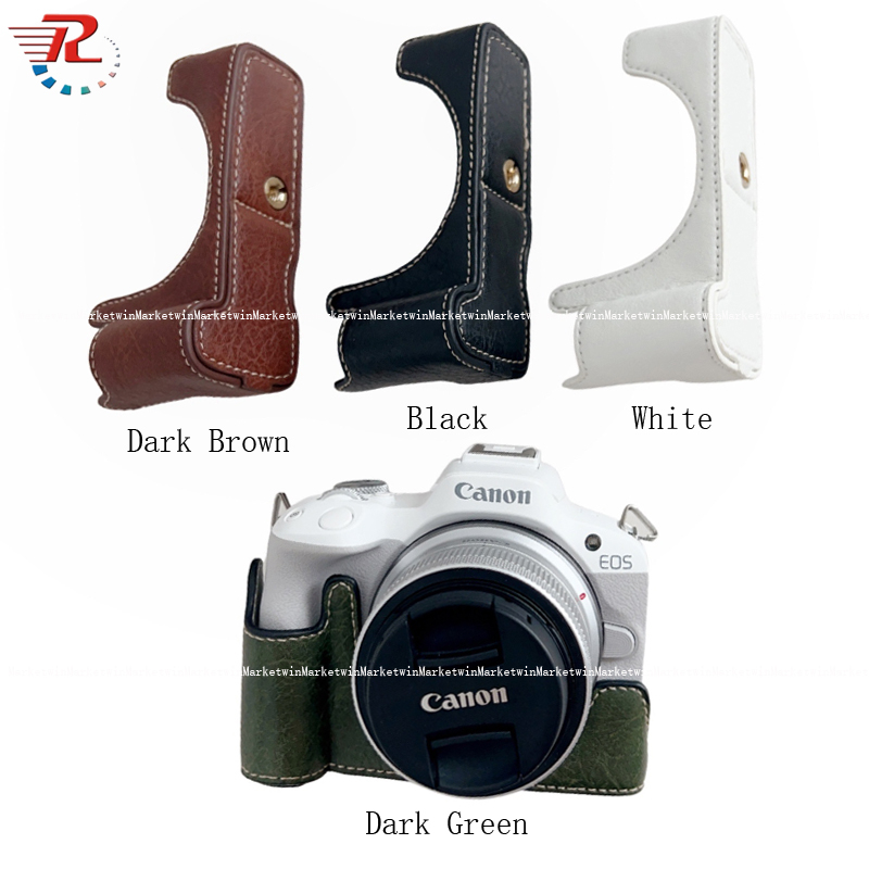 Canon EOS R50 PU Camera Half Body Case Cover For Canon EOS R50 | Shopee ...