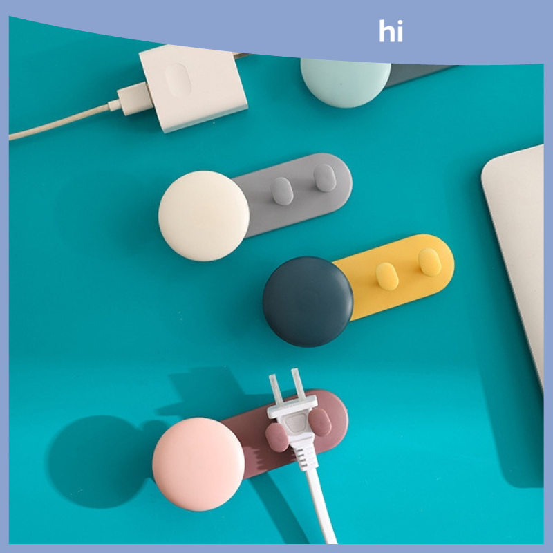 HI HOMES Nordic Design Multi-Purpose Adhesive Wire Organization Hook ...