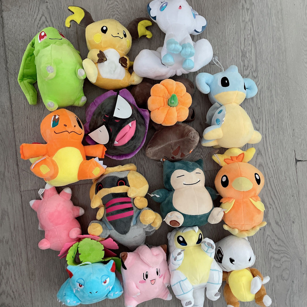15 Style Anime Pokémon Stuffed Plush Toys Chikorita Gastly Charizard ...