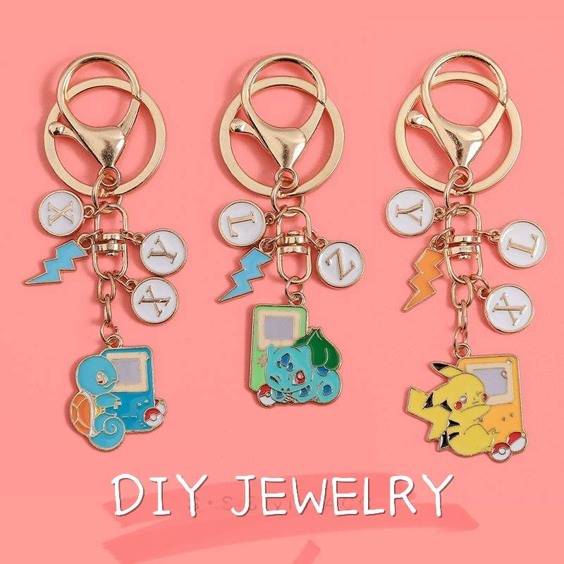 Anime Pokémon Keychain Pokémon Customized Letter Car Keychain Cute ...