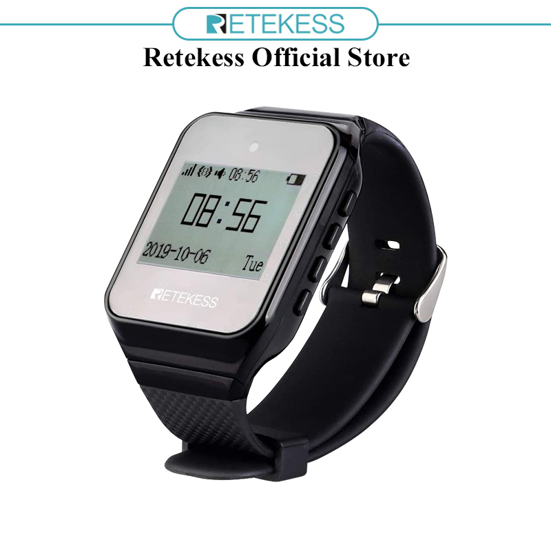 Retekess TD108 Wristwatch Pager Buzzer Rechargeable Compatible with ...