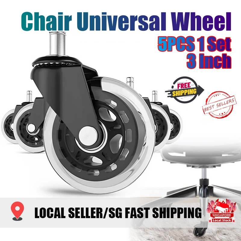 ☀️SG Seller☀️5PCS 3 Inch Universal Mute Wheel/Office Chair Caster ...