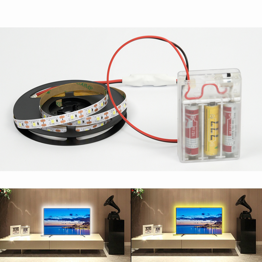 LED Strip Lights 2835 Led Light Battery LED Strip Flexible Diode Ribbon ...