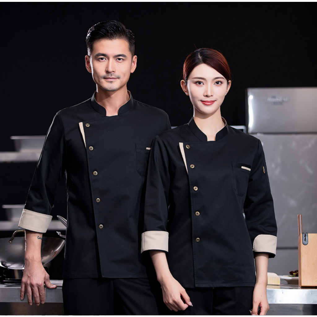 Chef Clothes Long Sleeve Men's and Women's Same Style Restaurant Hotel ...