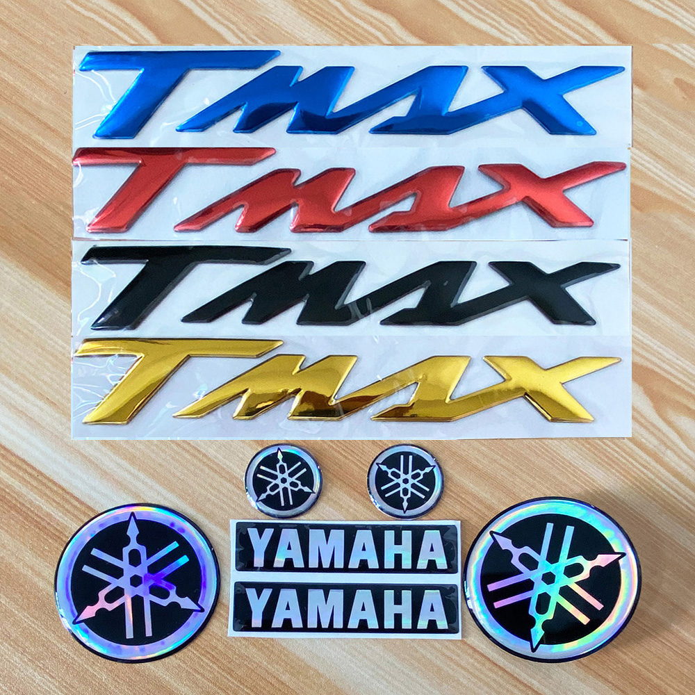 X x 3D Whole Set Motorcycle Emblem Decal TMAX Logo Wheel Tank Sticker ...