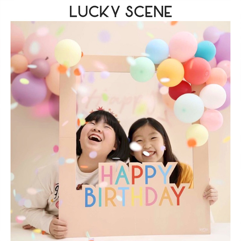 Pink Happy Birthday Photo Frame Handheld Photo Frame Party Photo Props ...