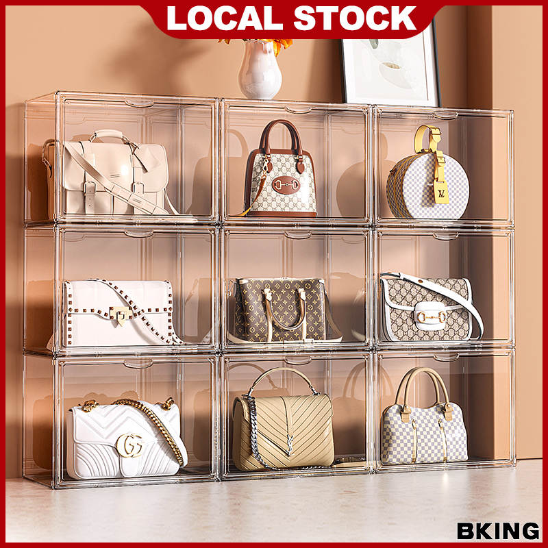 Transparent Handbag Organiser Storage Box Acrylic Bag Display Box ...