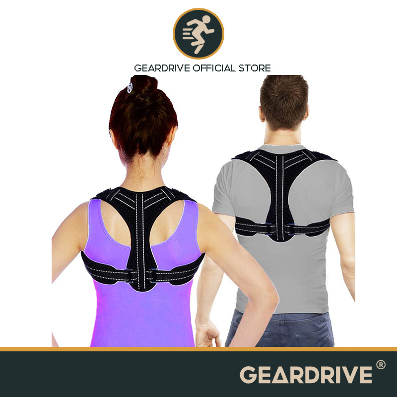 GEARDRIVE Back Orthosis With Reflective Strips Unisex For Night Running ...